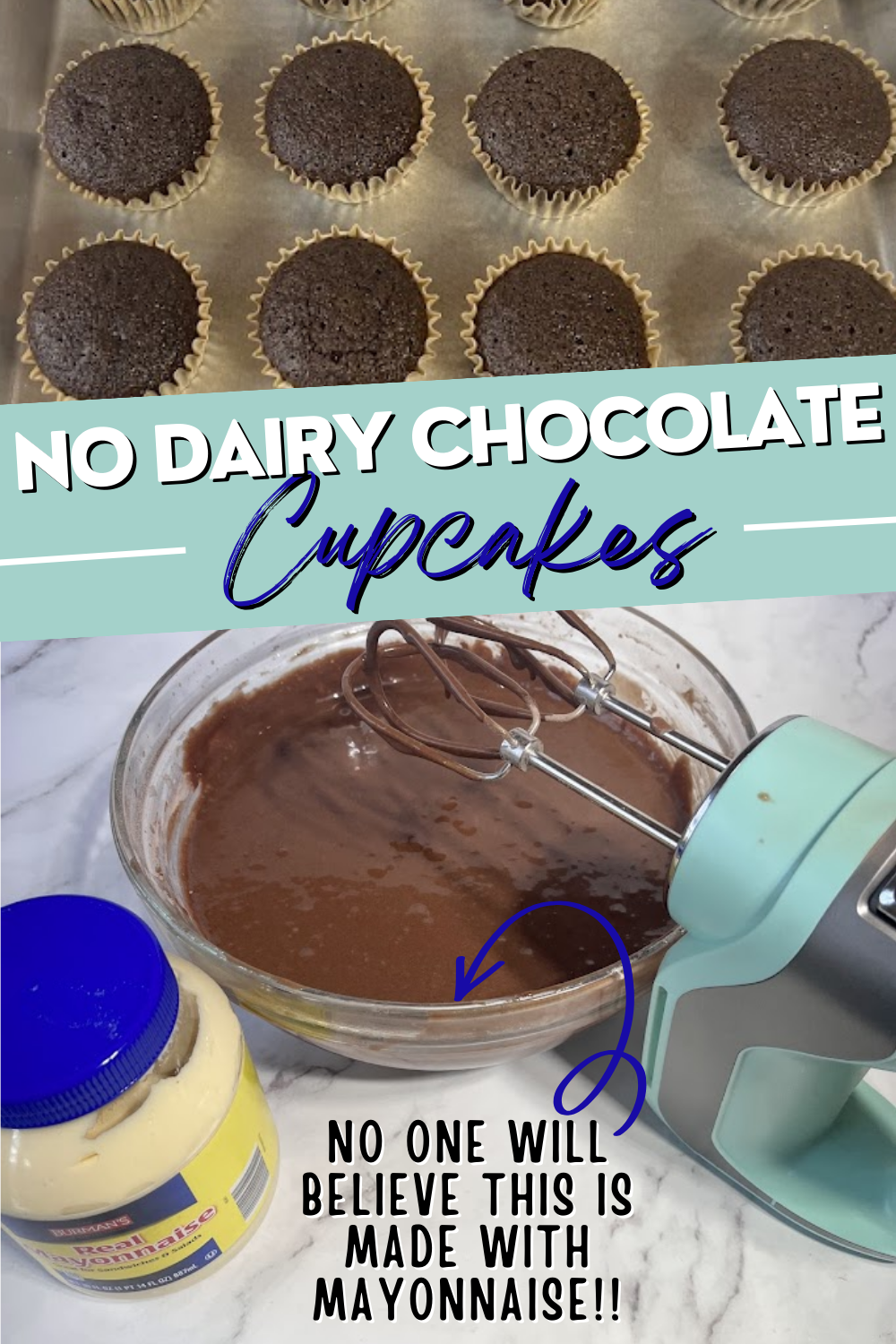 Moist Chocolate Cupcake Recipe Without Milk-Using Mayonnaise! - Better ...