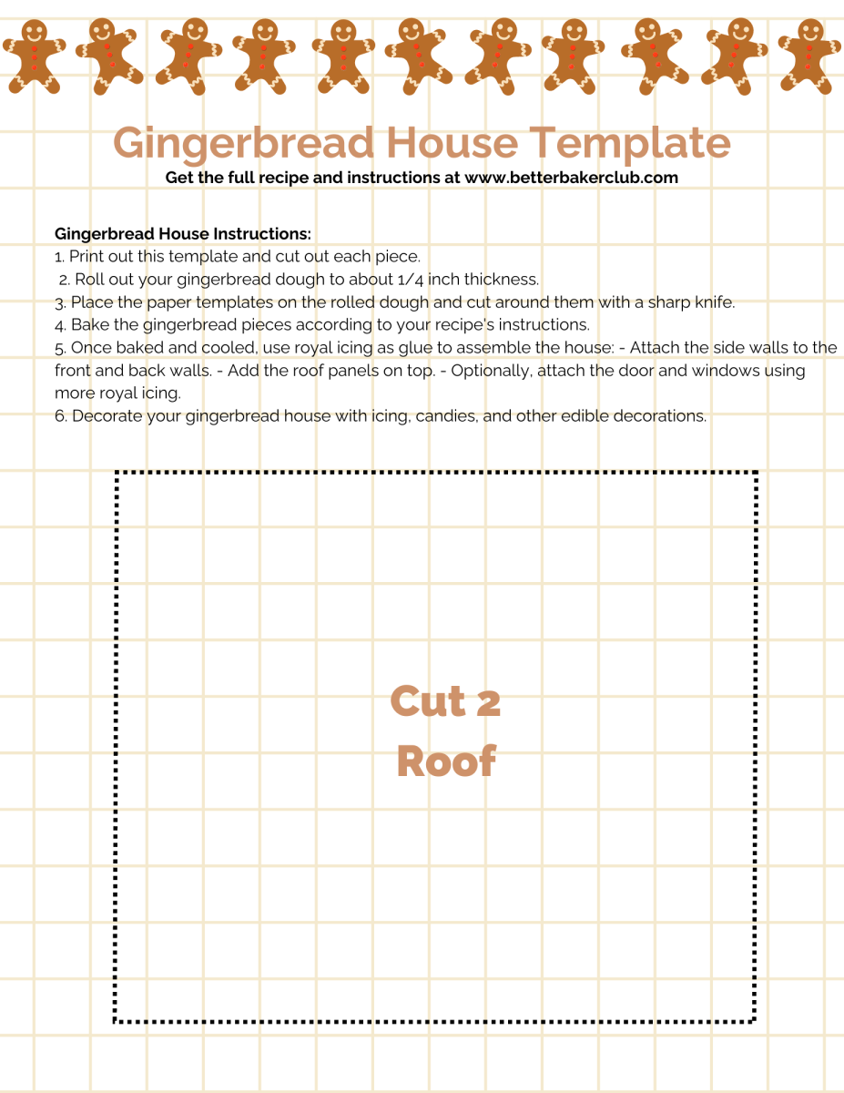 Gingerbread House Recipe + Gingerbread Pattern Printable - Better Baker Club